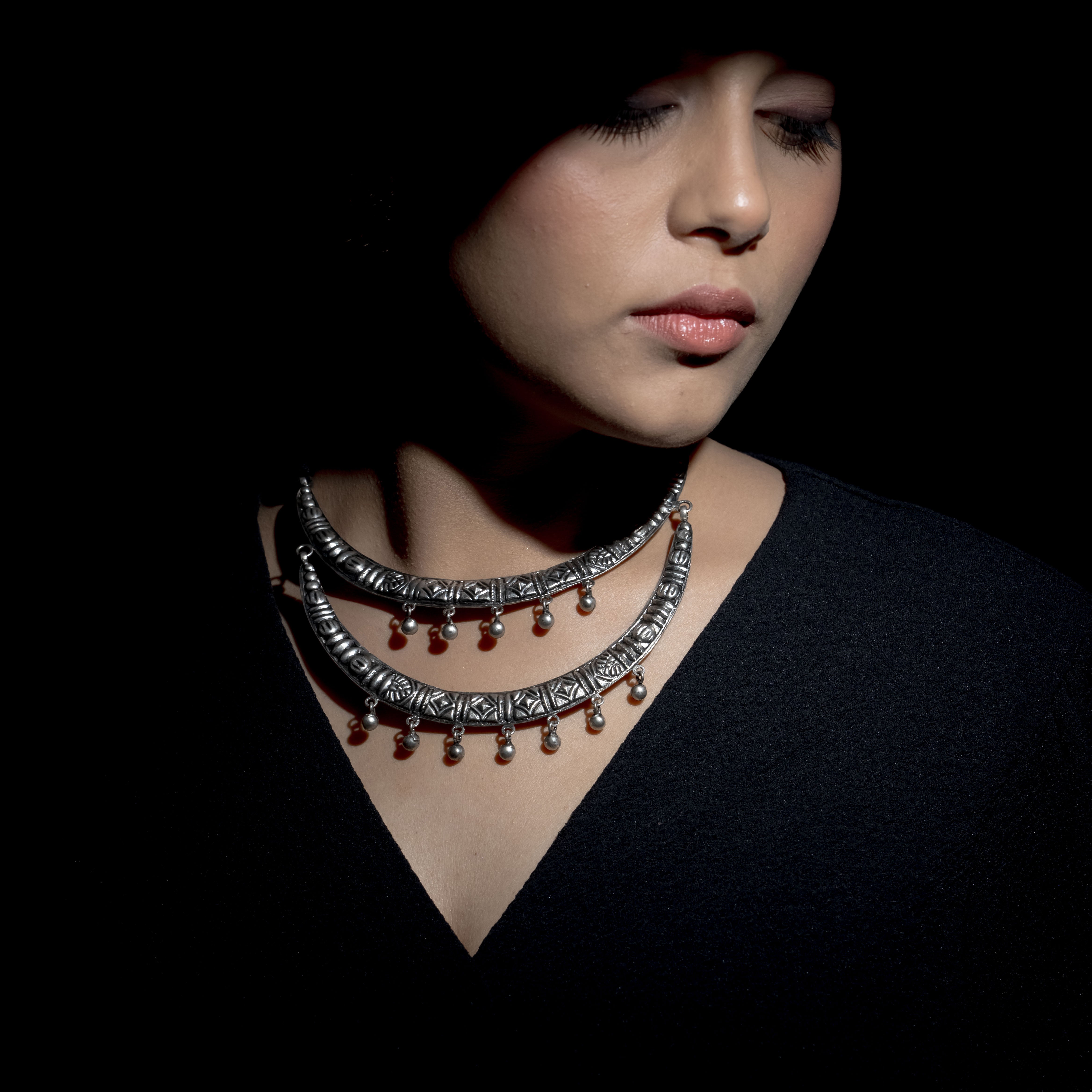 Rooh Hasuli Silver Choker | Pahadi Jewellery