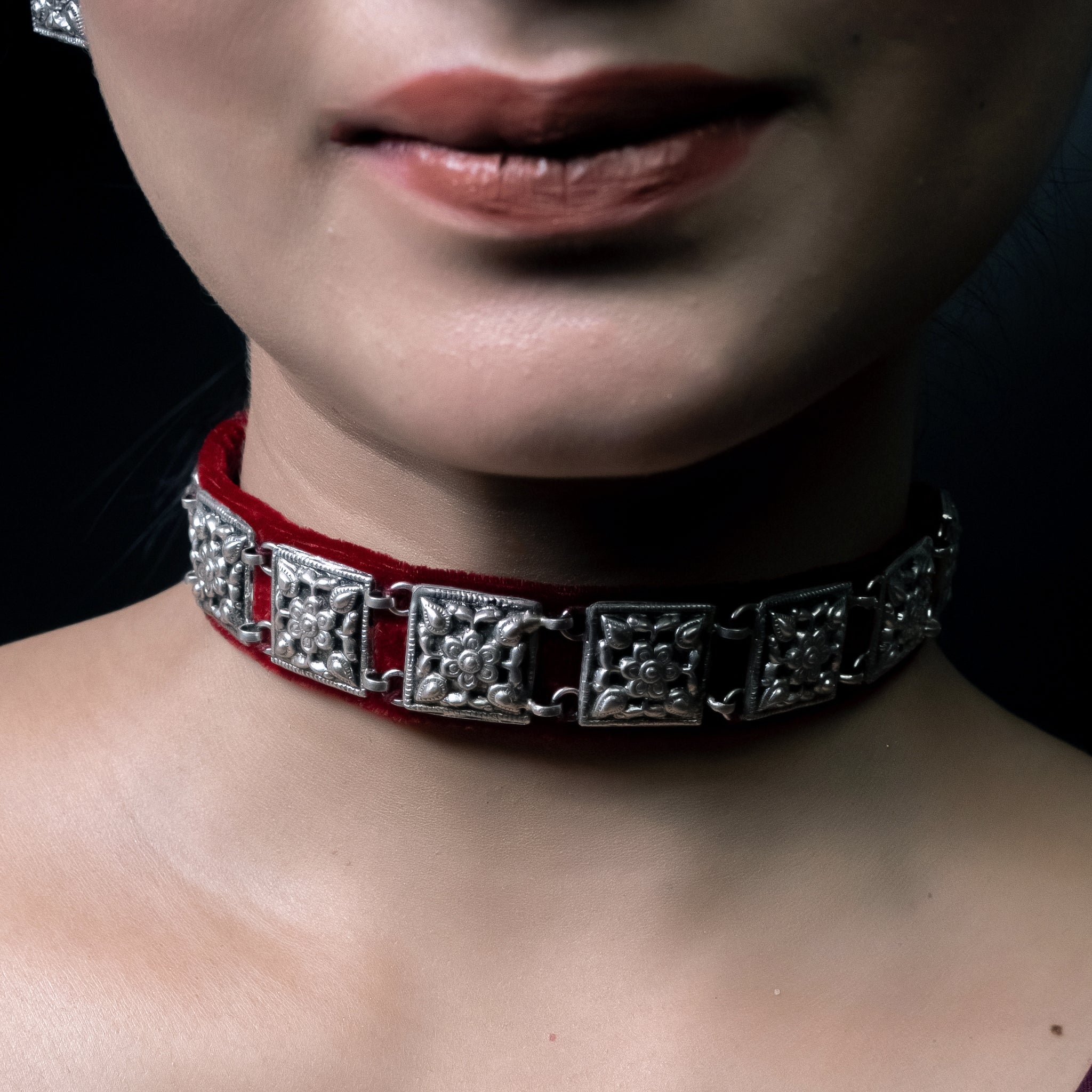 Chaukhandi Silver Guluband | Silver Choker | Pahadi Jewellery