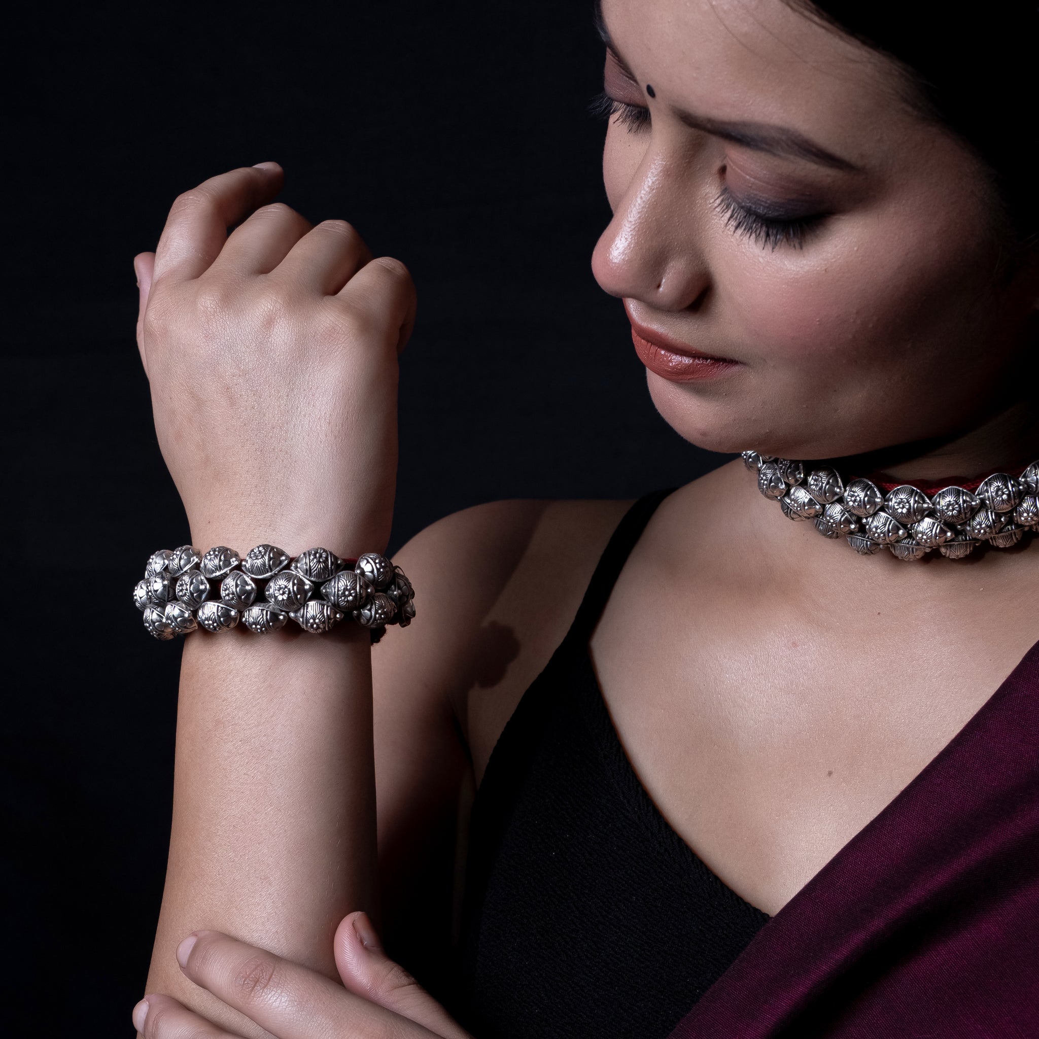 Phool Pahuchi | Silver Bracelet | Pahadi Jewellery