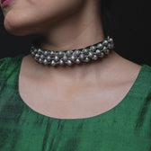 Buy Stylish Shank Guluband Silver Choker Necklace | Ejaa