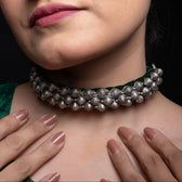 Buy Stylish Shank Guluband Silver Choker Necklace | Ejaa