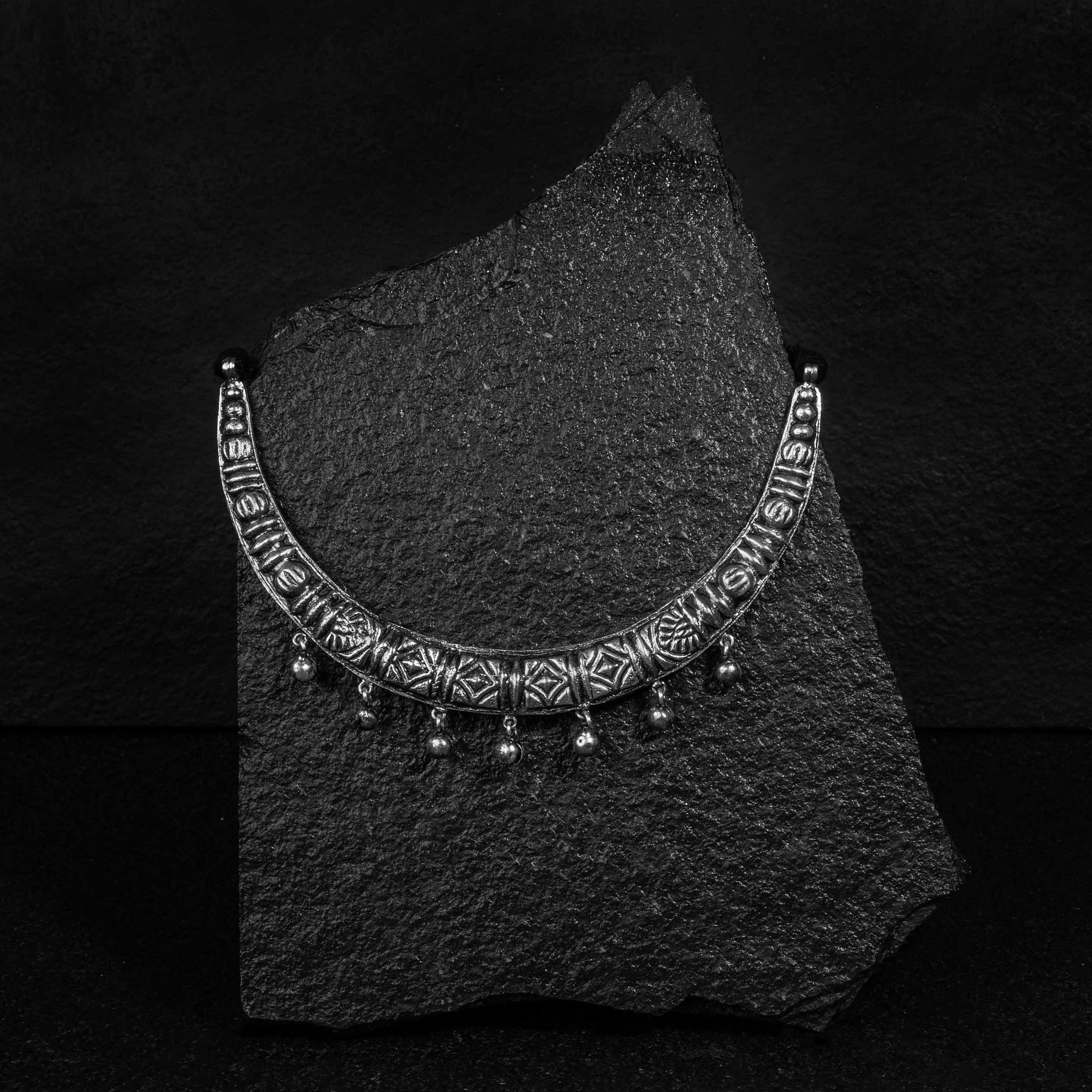 Toran Hasuli Silver Choker | Pahadi Jewellery
